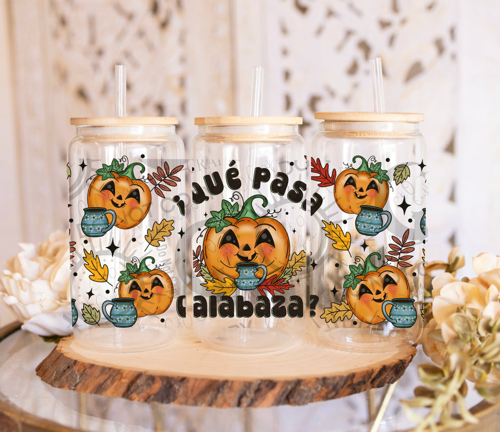 Que Pasa Calabaza 16 oz Wrap PNG – C&O Crafts